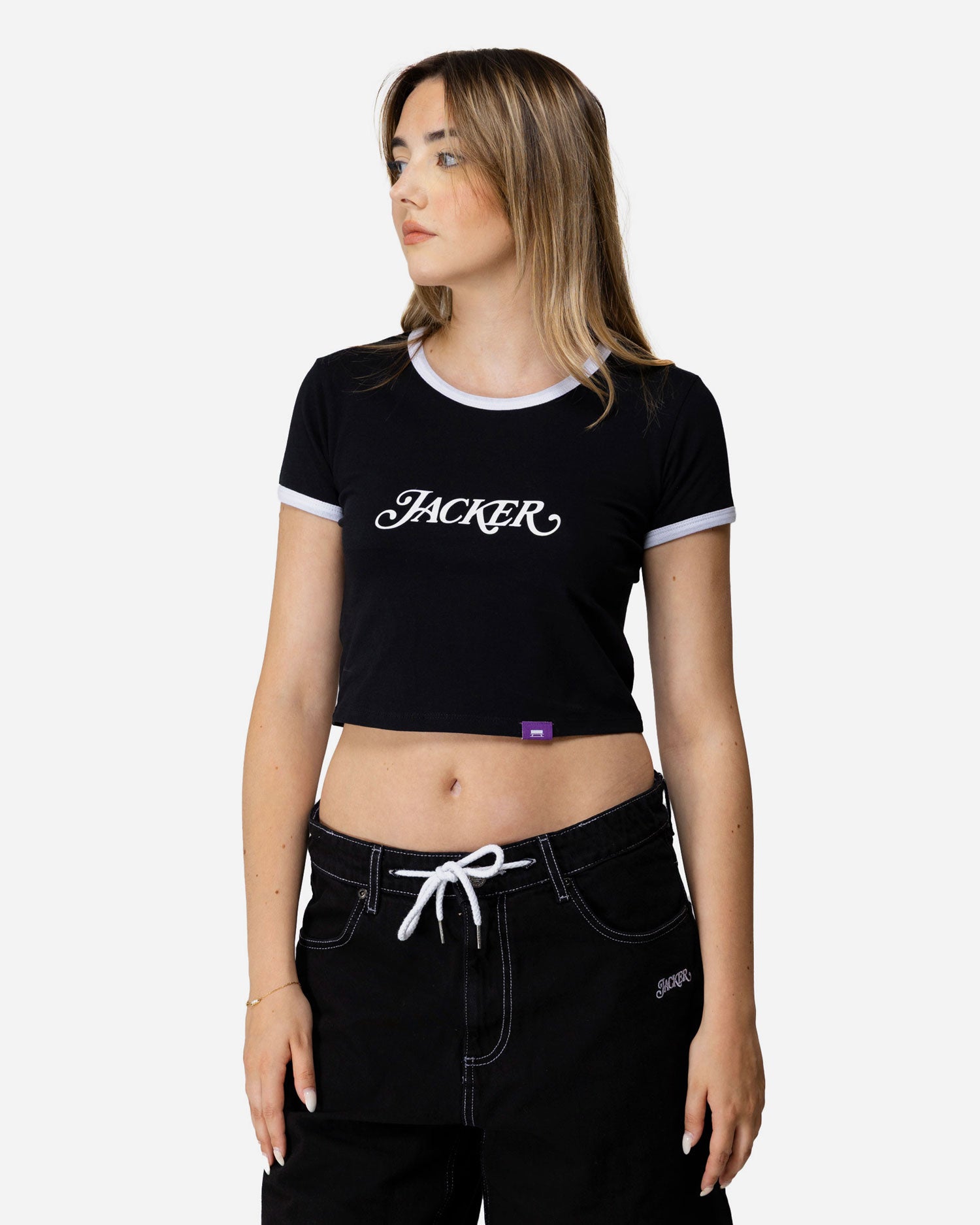 CLASSIC CROP T-SHIRT - BLACK – JACKER
